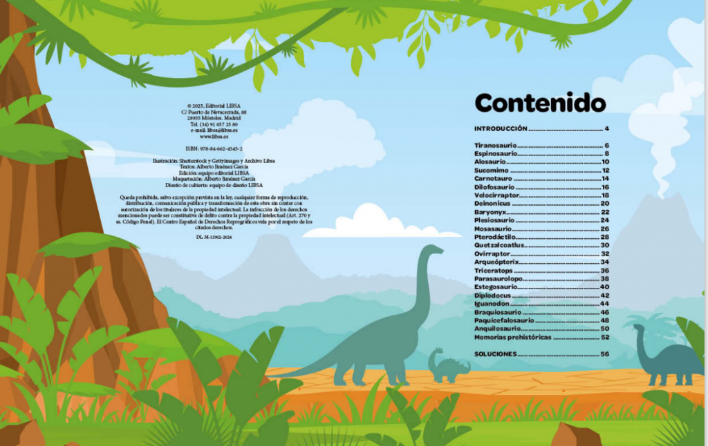 -Camina Entre Dinosaurios – ACTIVIDADES para APRENDER – Libsa