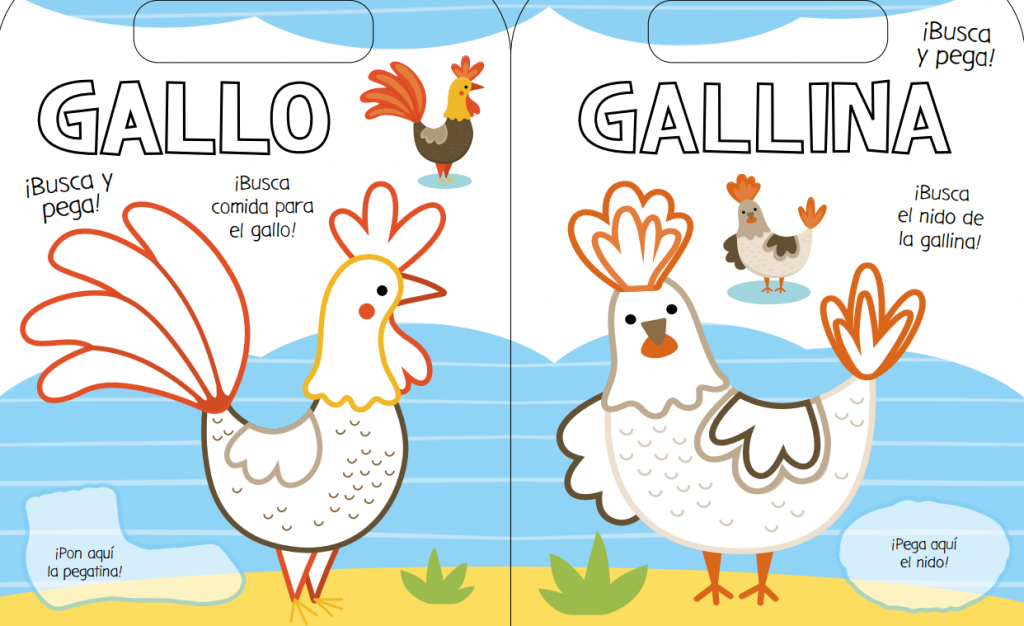 -Granja – COLOREA y COMPLETA con PEGATINAS – Libsa